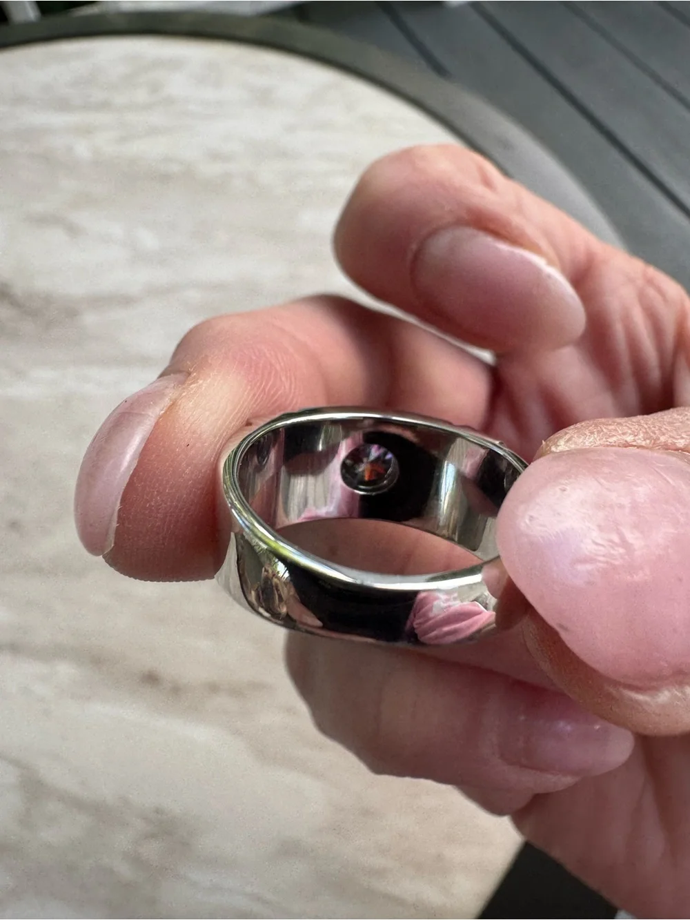Moissanite | Jewelry | Sterling Silver Ring With Ct Rainbow Blue Stone ...